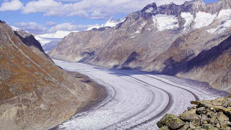 Exploring the Aletsch Glacier in Switzerland, the largest in the Alps ...